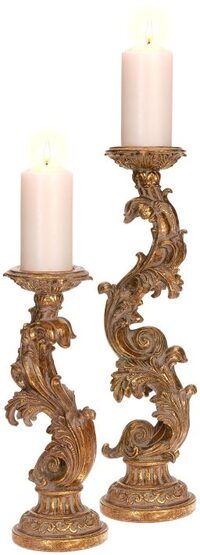 21" Large Scroll Candle Holder - Wintergreen Corporation