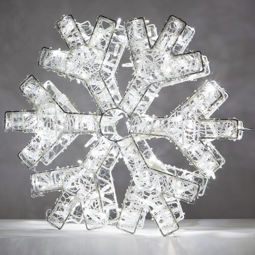 LED Dimensional Snowflake, Cool White Lights - Wintergreen Corporation