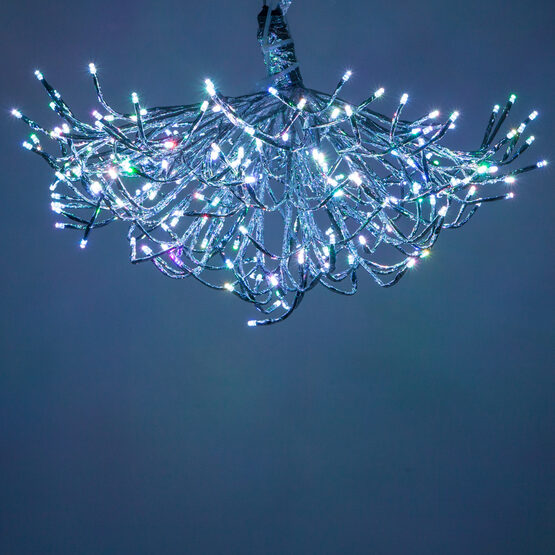 Silver Starburst Lighted Branches, RGB LED - Wintergreen Corporation