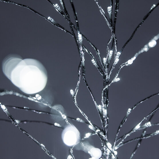 Silver Lighted Branch, Cool White LED, Twinkle - Wintergreen Corporation