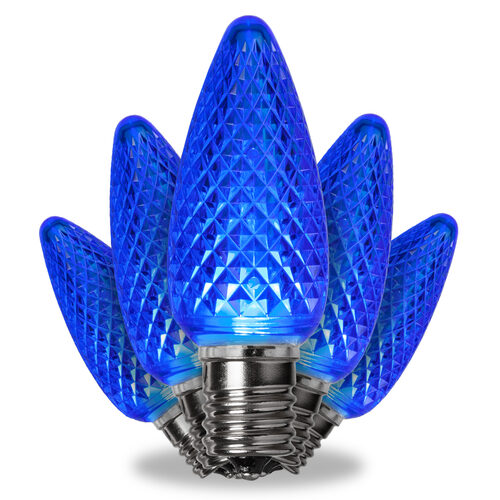 C9 120V Blue LED Replacement Bulbs - Wintergreen Corporation