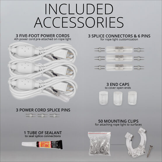 Clear Rope Light, 150 ft - Wintergreen Corporation