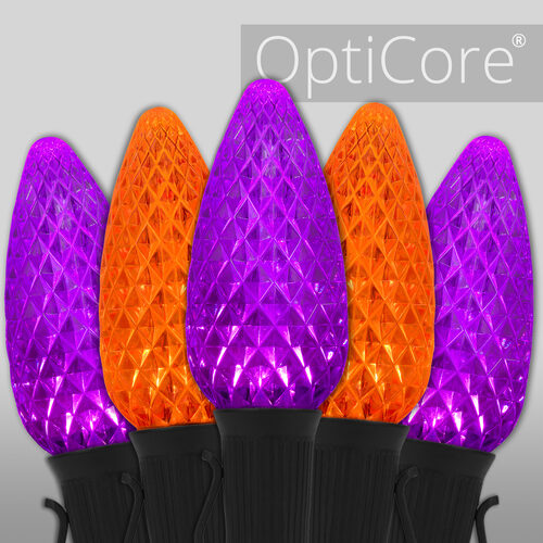 Halloween Lights - C9 Amber / Purple Opticore Commercial LED Halloween ...