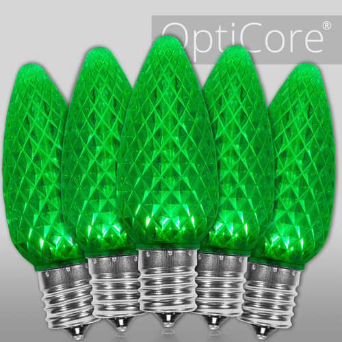 C9 120V Green LED Replacement Bulbs - Wintergreen Corporation