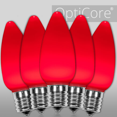 C9 120V Red LED Replacement Bulbs - Wintergreen Corporation