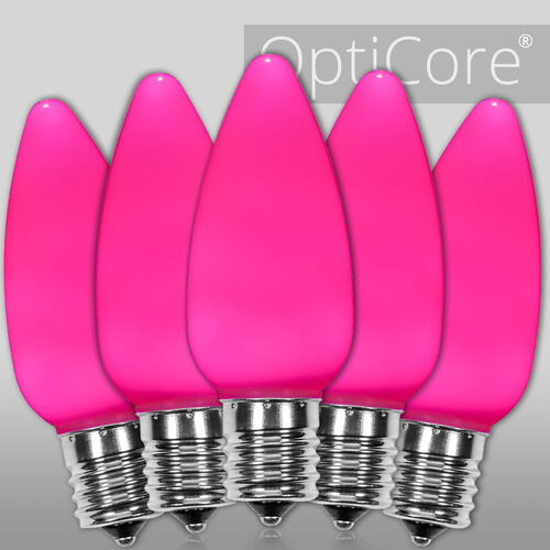 C9 120V Pink LED Replacement Bulbs - Wintergreen Corporation