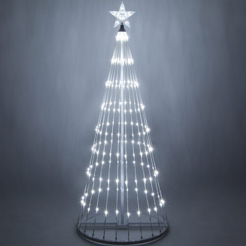 Cool White LED Animated Outdoor Lightshow Tree - Wintergreen ...